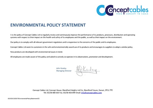 Environmental Policy Statement - Concept Cables